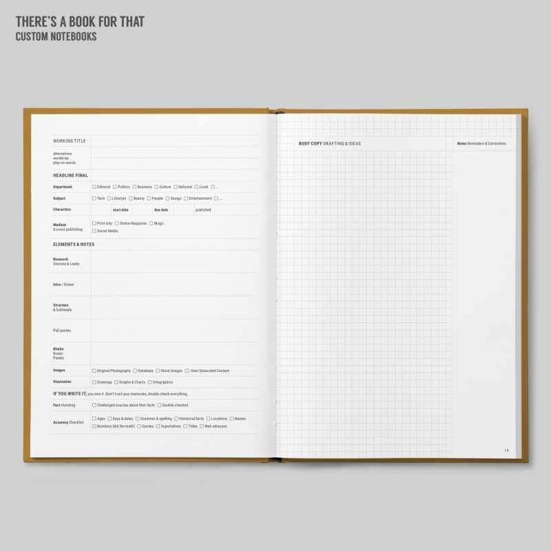 Journalist Notebook - There's a book for that.