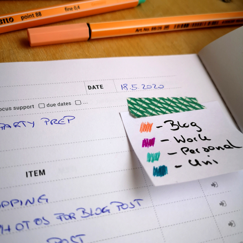 Bullet Journal Hack COLOUR CODE - There's a book for that.